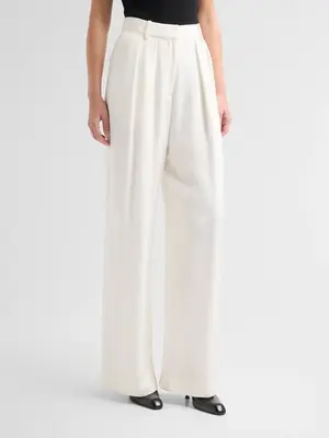 Adam Lippes Dylan Silk Pleated Wide-leg Pants