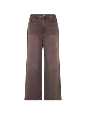 LA PISCINE High-waisted Wide-leg Jeans