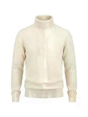 PIACENZA CASHMERE 1733 Roll-neck Ribbed-trim Sweater - Neutrals