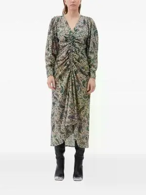 MARIA CHER Alicante Belen Paisley-print Maxi Dress - Neutrals