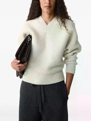 Studio Nicholson Kern Ribbed-knit V-neck Sweater