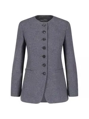 Max Mara Crew-neck Blazer - Grey