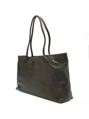 LOW CLASSIC Haricot Logo-debossed Leather Tote Bag
