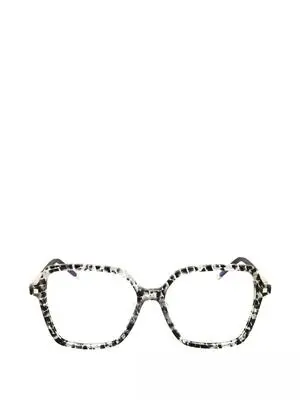 Chopard Tortoiseshell-pattern Square-frame Glasses - Grey