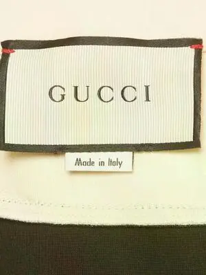 Gucci Web Stripe Ruffle Midi Dress