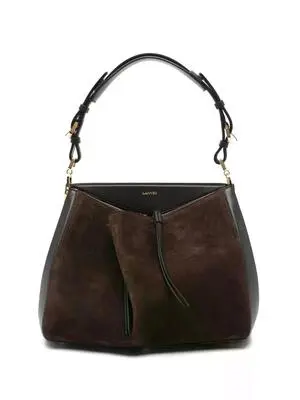 LANVIN Suede-panelled Zipped Shoulder Bag