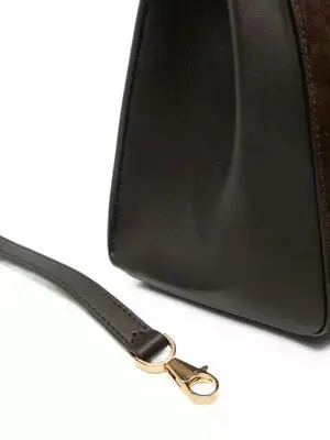 LANVIN Suede-panelled Zipped Shoulder Bag