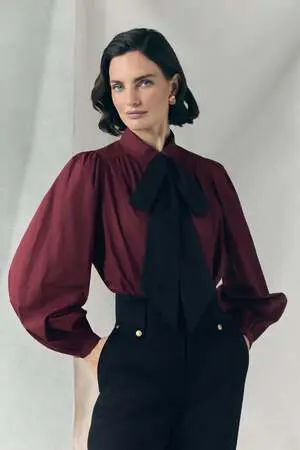 Holland Cooper Broadway Blouse 's - Deep Red