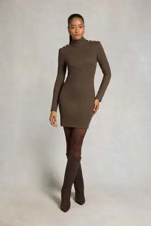 Holland Cooper Cara Country Mini Dress Herringbone - Walnut