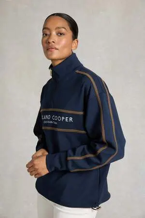 Holland Cooper Equestrian Quarter Zip Neck Sweat - Ink Navy