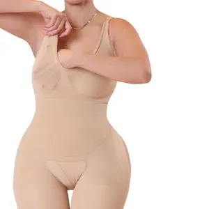 LECHERY® X Yahaira Happy Shapewear No.7 Bodysuit Double Tummy Layer Shorts - Beige