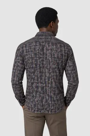 GARNET Ulric Regular-fit Print Long-sleeve Button-down Shirt