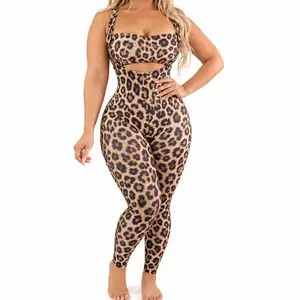 LECHERY® X Yahaira Shaping Jumpsuit With Contouring Triple Tummy Layer - Leopard