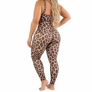 LECHERY® X Yahaira Shaping Jumpsuit With Contouring Triple Tummy Layer - Leopard