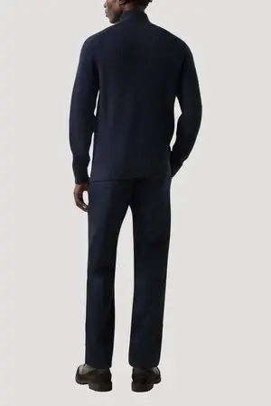 Bogner Dwayne Virgin Wool And Cashmere Turtleneck - Navy