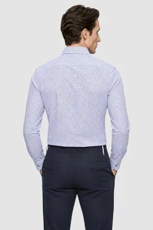 GARNET Muliana Regular-fit Print Long-sleeve Button-down Shirt