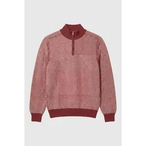 GARNET Jarrett Regular-fit Quarter-zip Sweater - Rust