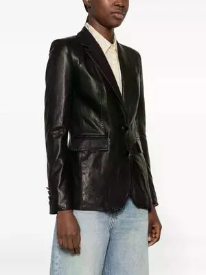 Tagliatore Sophie Single-breasted Leather Jacket