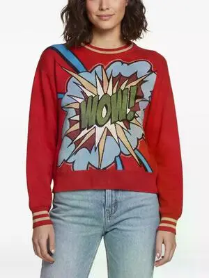 Dolce & Gabbana Pop Art Embellished Sweater - Red