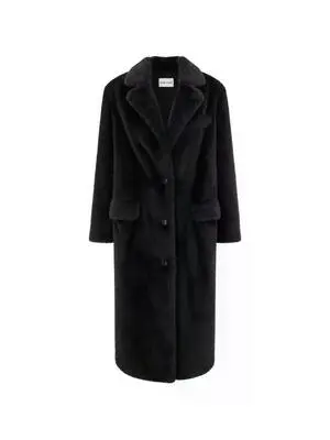 STAND STUDIO Emmie Faux-fur Single-breasted Coat