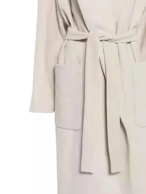 HEVO Belted Shawl-collar Coat