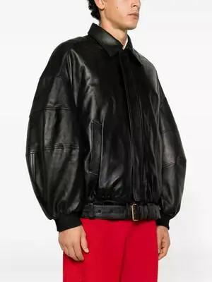 WILLY CHAVARRIA Hustlers Belted Leather Jacket