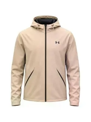 Under Armour Logo-print Zip-up Hooded Jacket - Neutrals