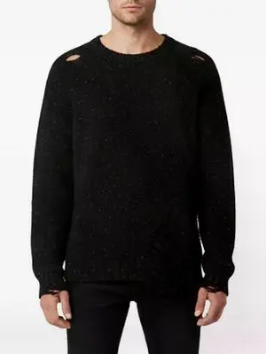 MAISON MARGIELA Destroyed Knit Sweater - Black