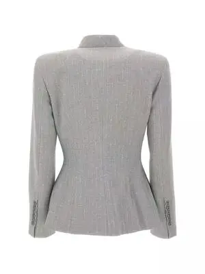 NISSA Asymmetrical Pinstripe Blazer
