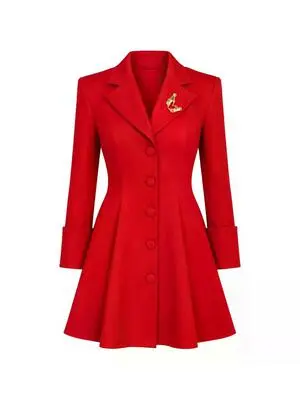 MONARH Godet-skirt Blazer Mini Dress - Red