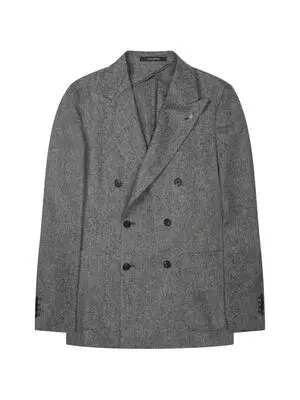 Tagliatore Herringbone Double-breasted Blazer - Grey
