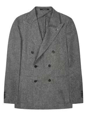 Tagliatore Herringbone Double-breasted Blazer - Grey