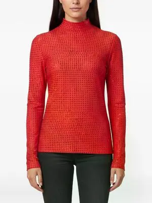 FERRAGAMO Stud-embellished Jersey Top