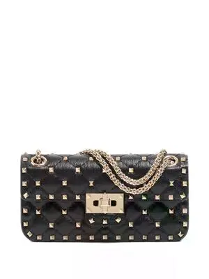 Valentino Garavani Rockstud Spike Small Shoulder Bag In Kidskin - Black