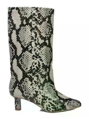 ALYSI Snakeskin-effect Leather Boots