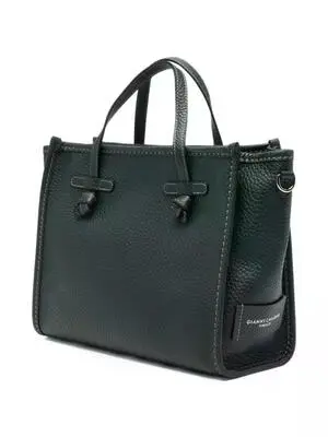 GIANNI CHIARINI Medium Marcella Pebbled Leather Tote Bag - Green