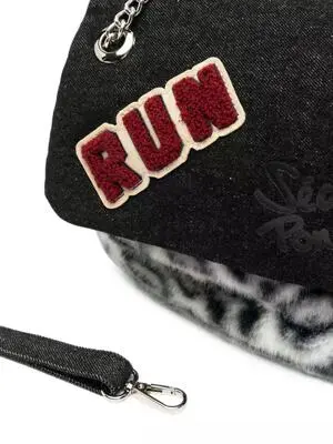 SECRET PON-PON Leopard-print Patch-detail Shoulder Bag