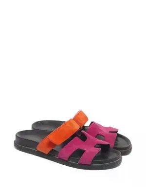 Hermès Chypre H-cutout Sandals - Pink
