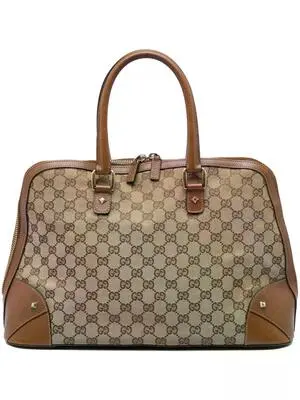 Gucci 2000-2015 Gg Canvas Dome Nailhead Handbag - Neutrals