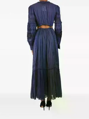 LoveShackFancy Lace-stripe Maxi Dress