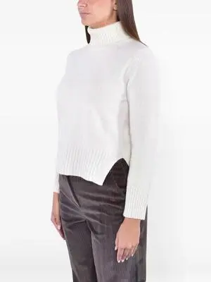 KANGRA Roll-neck Side-slit Sweater