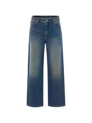 COOR Faded-effect Straight-leg Jeans - Blue