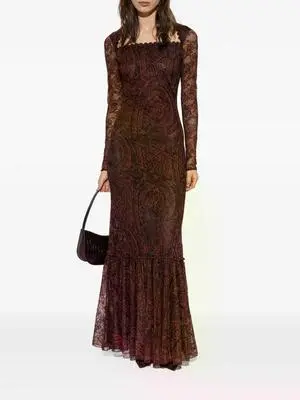 Etro Paisley-print Lace Maxi Dress