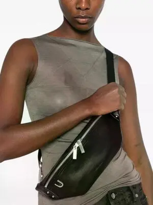 Rick Owens Geo Leather Belt Bag - Black