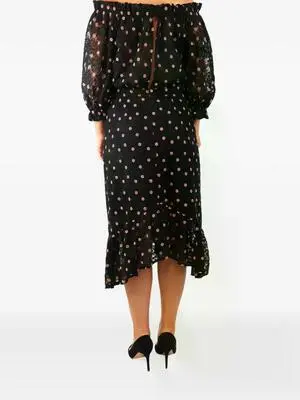 Saloni Embroidered Lace Midi Dress