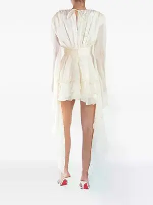 MONARH Ruffled Silk Mini Dress