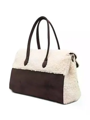 SECRET PON-PON Eleanor Shearling-trim Shoulder Bag