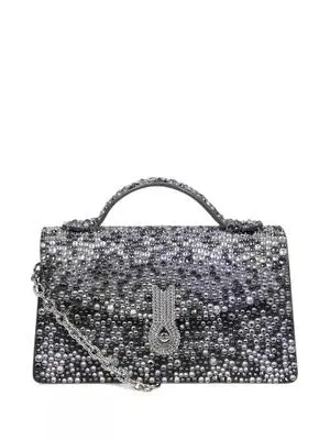AMATO DANIELE Mini Crystal-embellished Leather Tote Bag - Silver