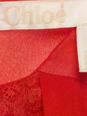 Chloé Lace-trim Asymmetric Midi Dress