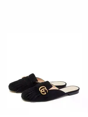 Gucci Gg Marmont Fringed Mules